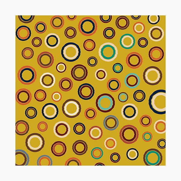 "Sirkel, Roughen Circle Shape Pattern in Retro Color Scheme ...