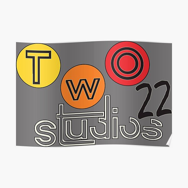 "Two 22 Studios Logo" Poster for Sale by Bizarre-Artist | Redbubble