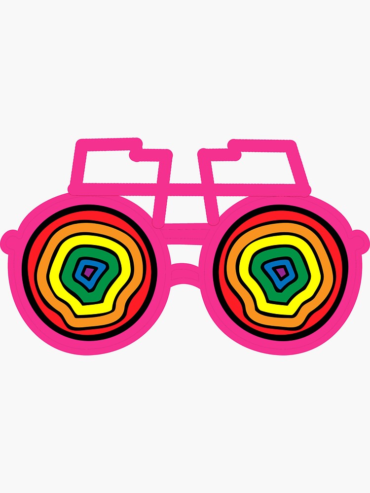 "Zeke Yeager Glasses | Pink Glasses" Sticker by LifeIsGood9 | Redbubble
