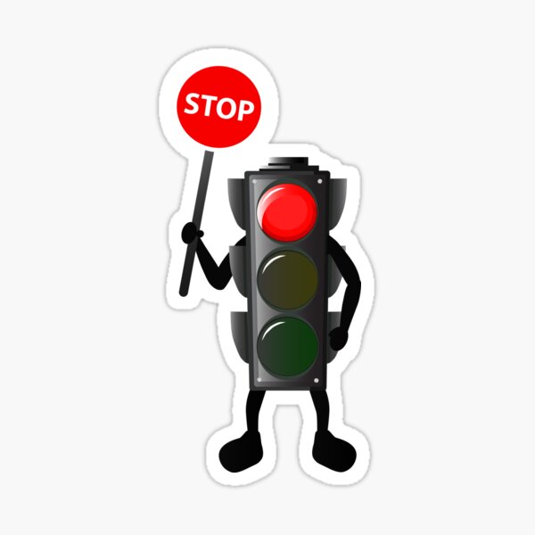 "Traffic red light" Sticker by RupaOne | Redbubble