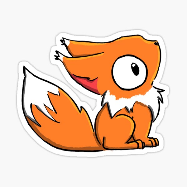 "Mini fox" Sticker by Pouki-Master | Redbubble