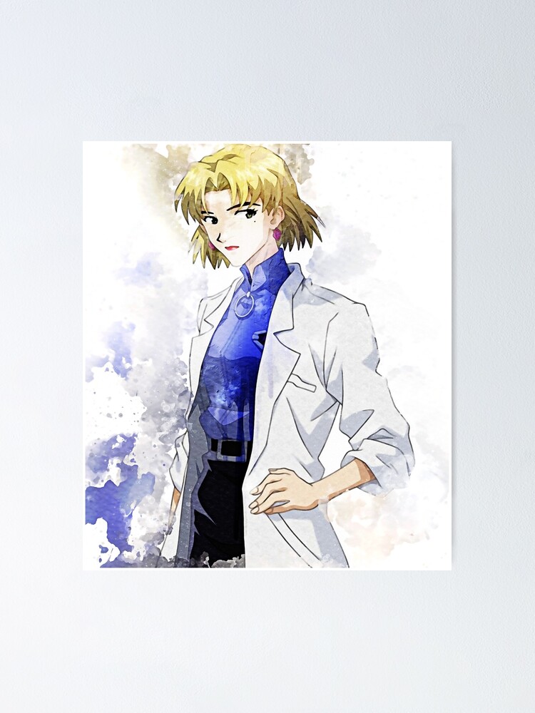 "Ritsuko Akagi on Neon Genesis Evangelion" Poster for Sale by ...