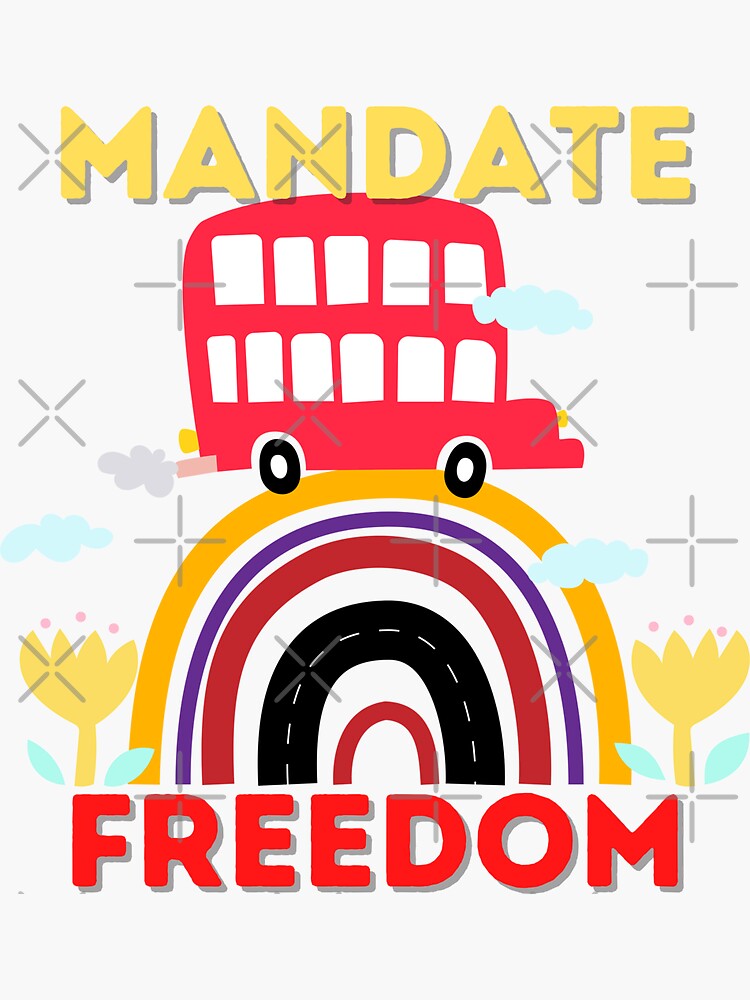 "Mandate Freedom Vintage T-shirt" Sticker by MJ-Creatives | Redbubble