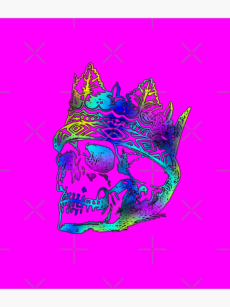 "Trippy - Crown Skull - Skull with Crown - Trippy" Sticker for Sale by ...