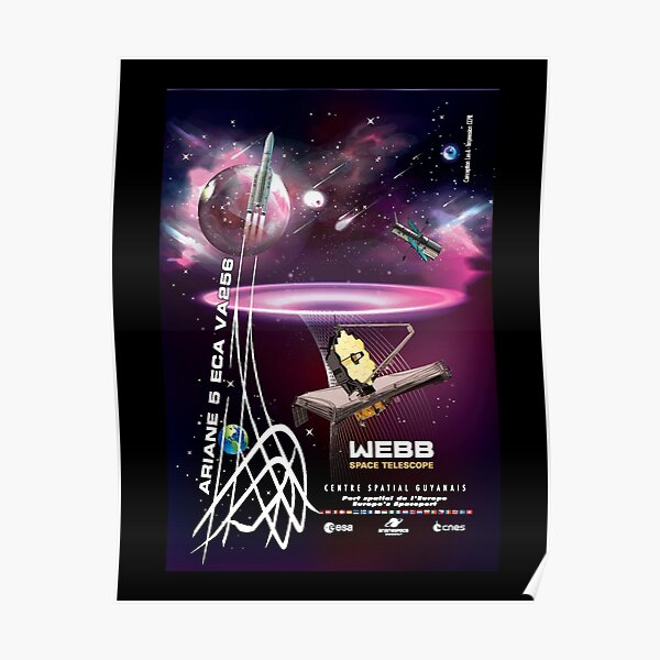 "Ariane 5 VA256 - James Webb Space Telescope" Poster by JSDHBS | Redbubble