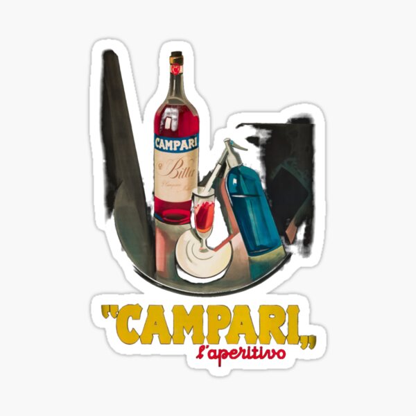 "CAMPARI" Sticker by frednclark | Redbubble