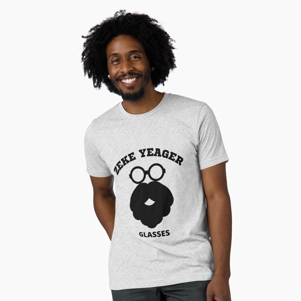 "Zeke Yeager Glasses - Black and White - Beard with Glasses - AOT ...