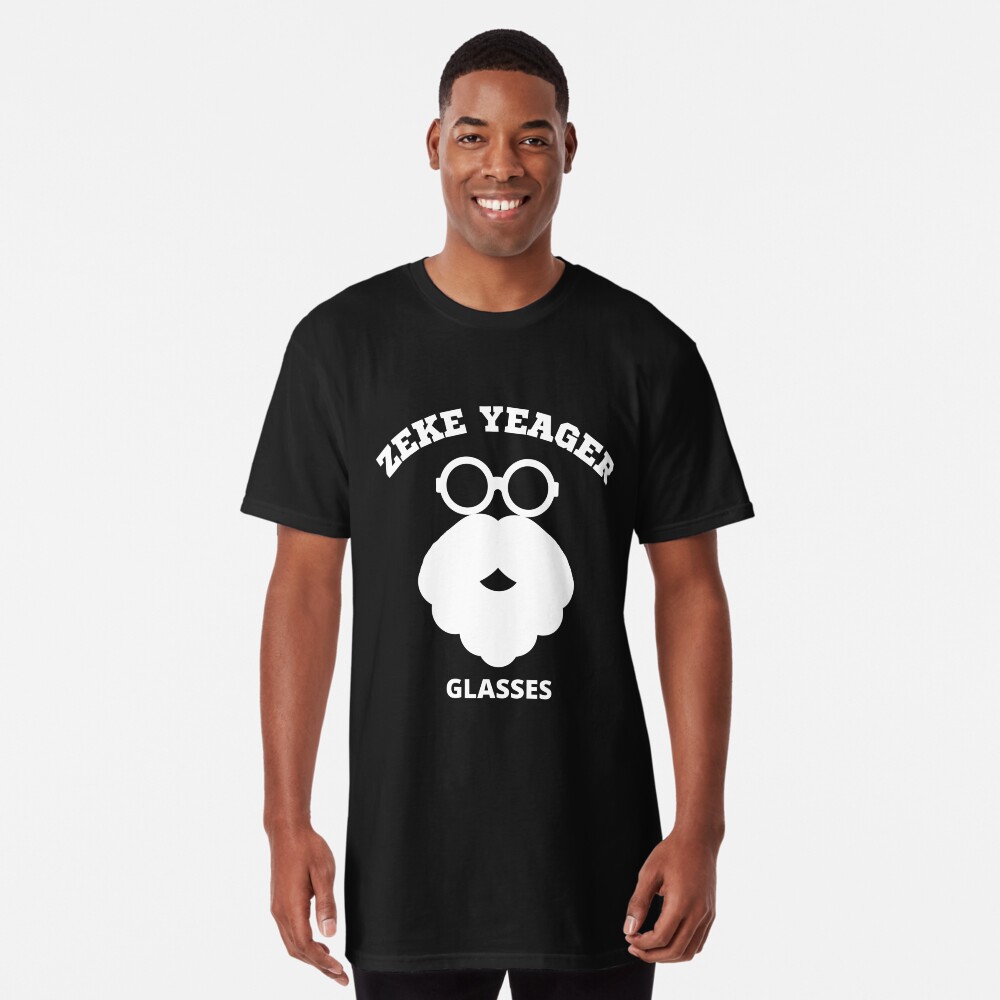 "Zeke Yeager Glasses - Black and White - Beard with Glasses - AOT ...