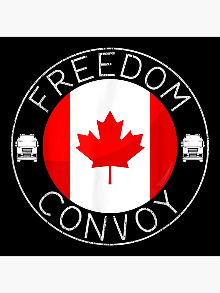 "Canada Flag Freedom Convoy 2022 Canadian Trucker Maple Leaf ...