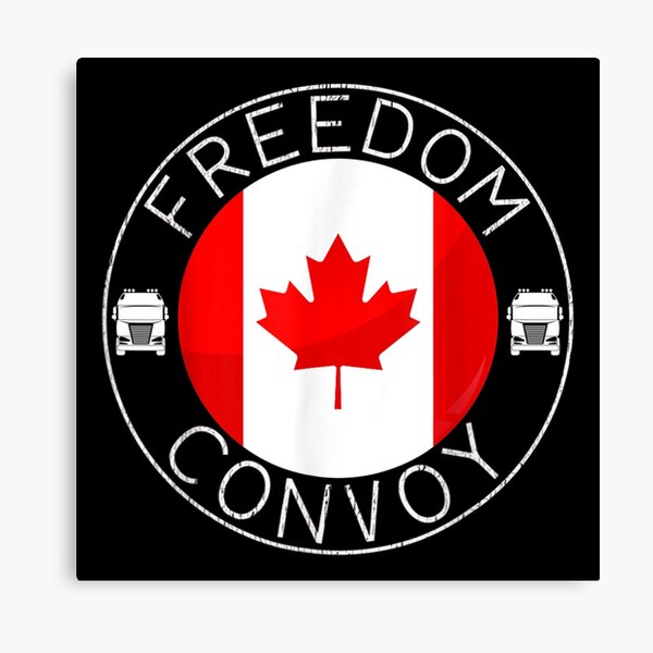 "Canada Flag Freedom Convoy 2022 Canadian Trucker Maple Leaf" Canvas ...
