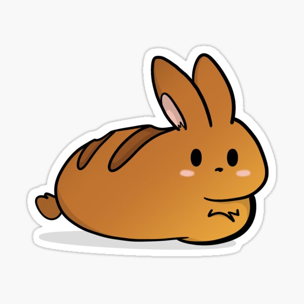 Bunny Loaf Version 2 Sticker By Itsroading Redbubble