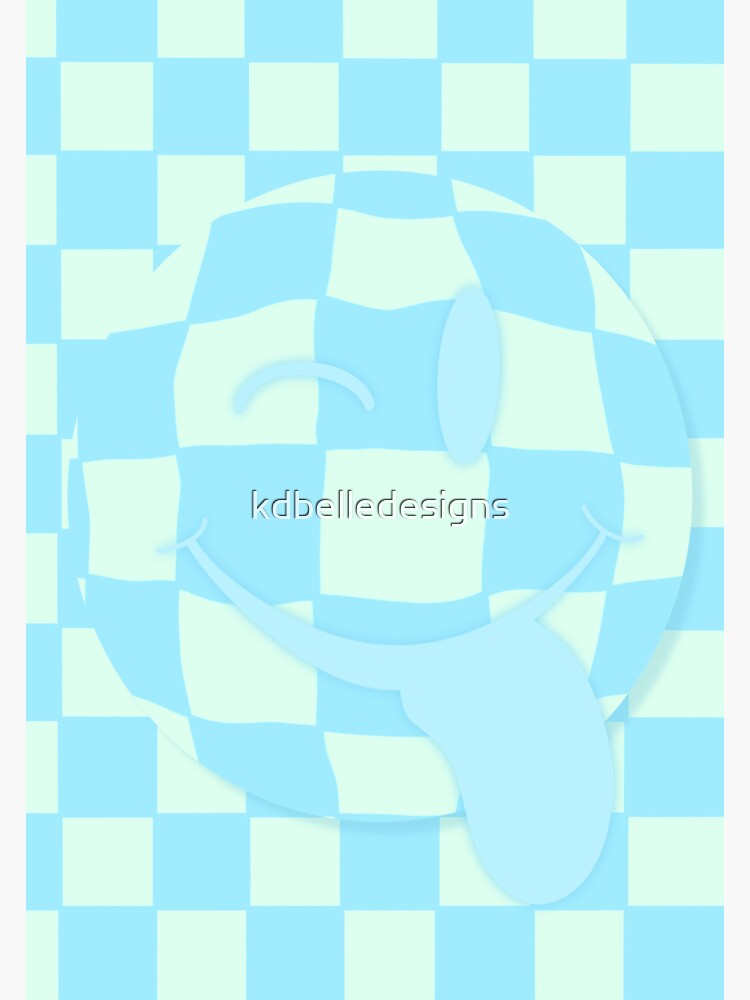"Blue Smiley Face" Sticker by kdbelledesigns | Redbubble