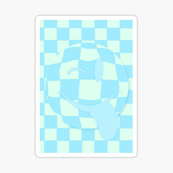 "Blue Smiley Face" Sticker by kdbelledesigns | Redbubble