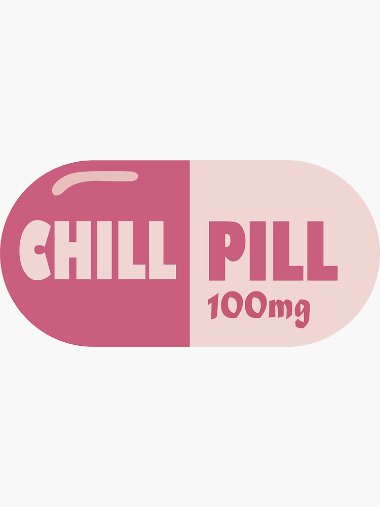 "Chill pill sticker" Sticker by Nicolesuzuki | Redbubble