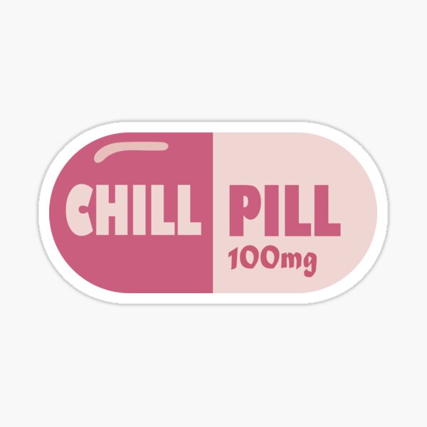 "Chill pill sticker" Sticker by Nicolesuzuki | Redbubble