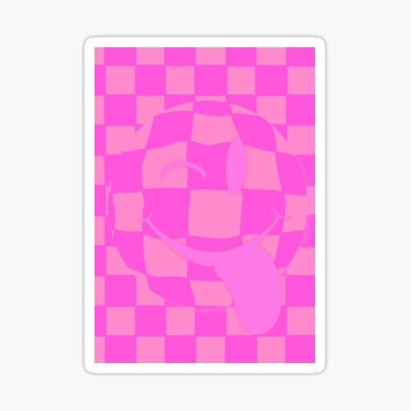 "Pink Smiley Face" Sticker for Sale by kdbelledesigns | Redbubble