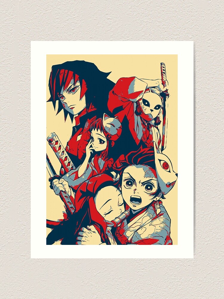 "Kimetsu No Yaiba Demon Slayer " Art Print by danielleric | Redbubble