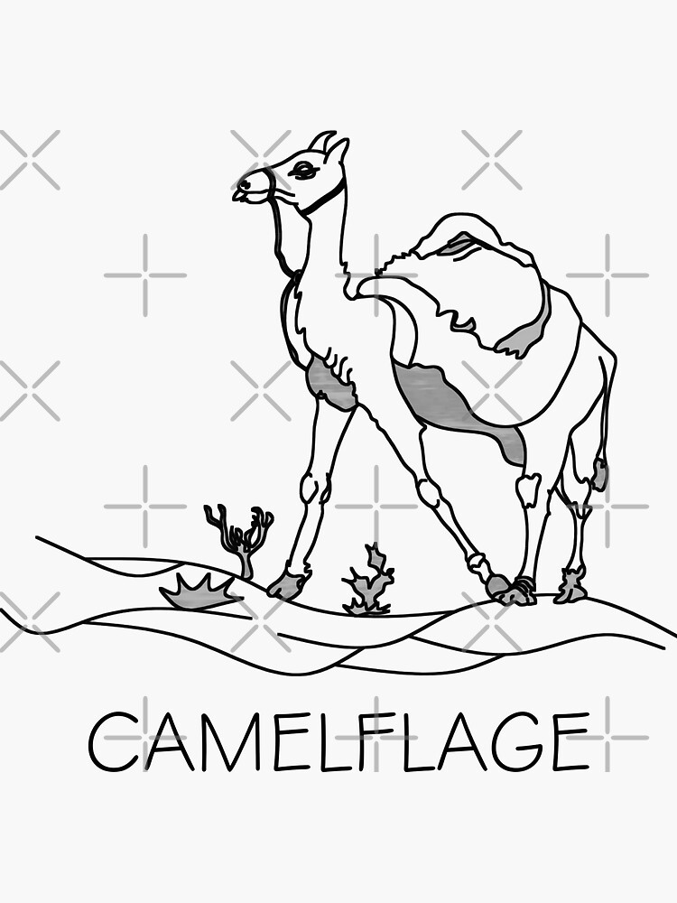 "CAMELFLAGE" Sticker for Sale by GREENOART | Redbubble