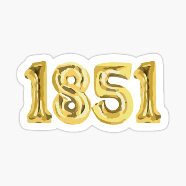 "1851 ADPI Gold Long " Sticker for Sale by ZTeyona | Redbubble