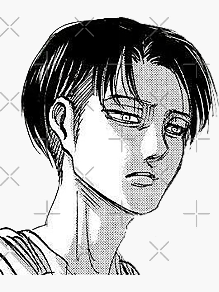 "Levi Ackerman looking down" Sticker by mooch-er | Redbubble