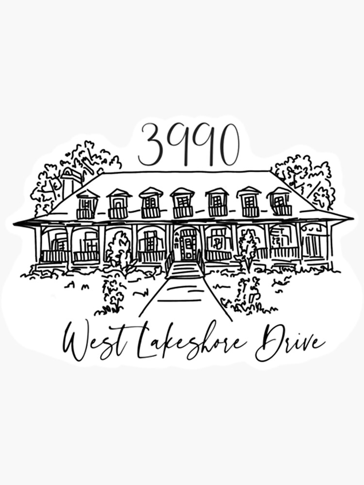 "LSU ADPi house Long " Sticker for Sale by ZTeyona | Redbubble