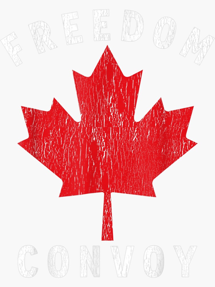 "FREEDOM CONVOY 2022 CANADIAN TRUCKER MAPLE LEAF VINTAGE" Sticker by ...