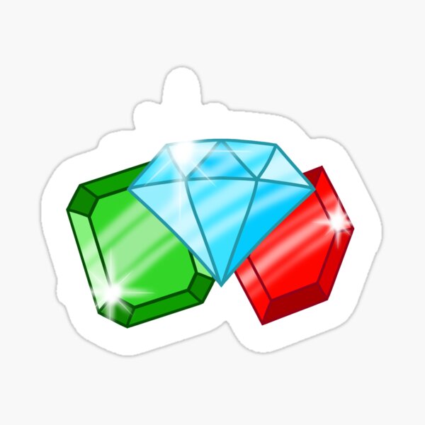 "Diamond, Ruby, Emerald" Sticker for Sale by Dawn-VampyraYT | Redbubble
