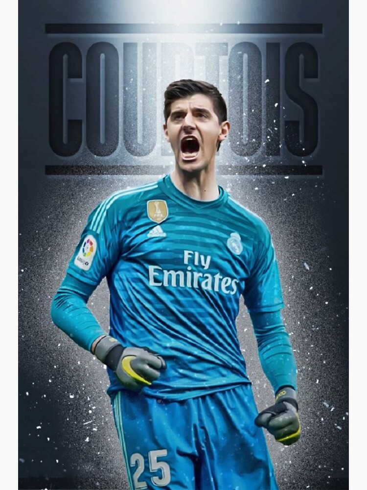 "Illustration Thibaut Courtois" Sticker by BassamMardhiyah | Redbubble