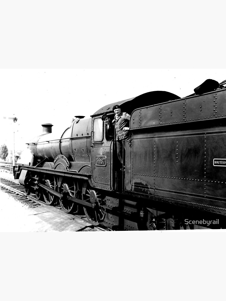 "Train Driver in cab of GWR loco 5967 Bickmarsh Hall" Sticker by ...