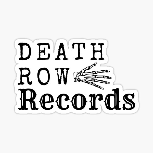"Death row records slim fit" Sticker by Jabstoon | Redbubble