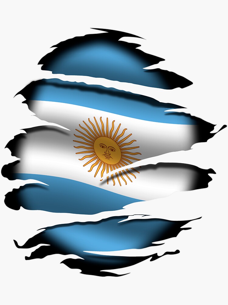 Pegatina «Argentina - Bandera Rasgada - Tatuaje» de WdiCreative | Redbubble