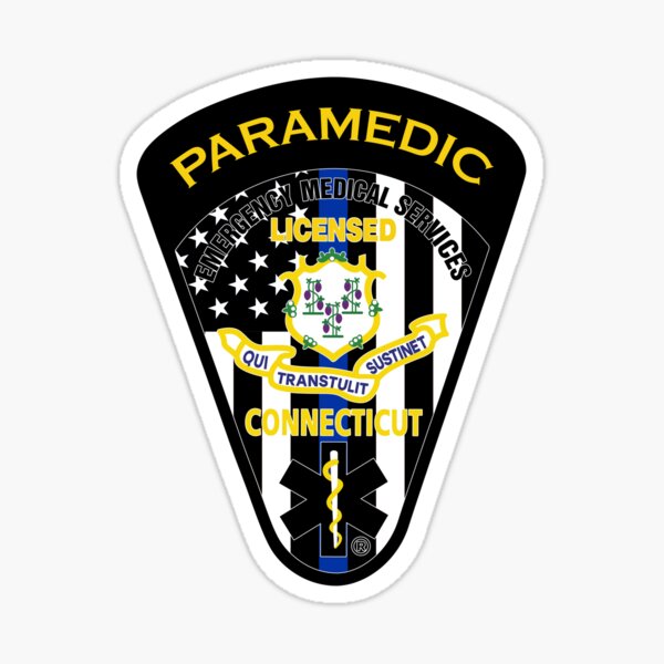 "CT Paramedic Patch Thin Blue Line Edition" Sticker for Sale by ...
