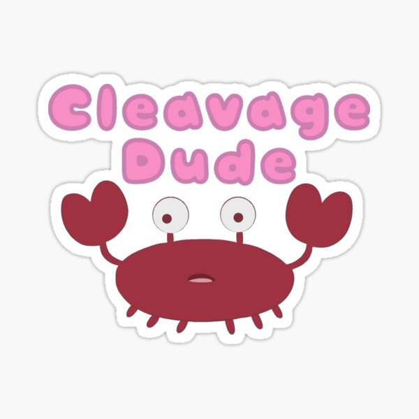 "Crab (Cleavage Dude) Sticker" Sticker by SebastiButtner | Redbubble