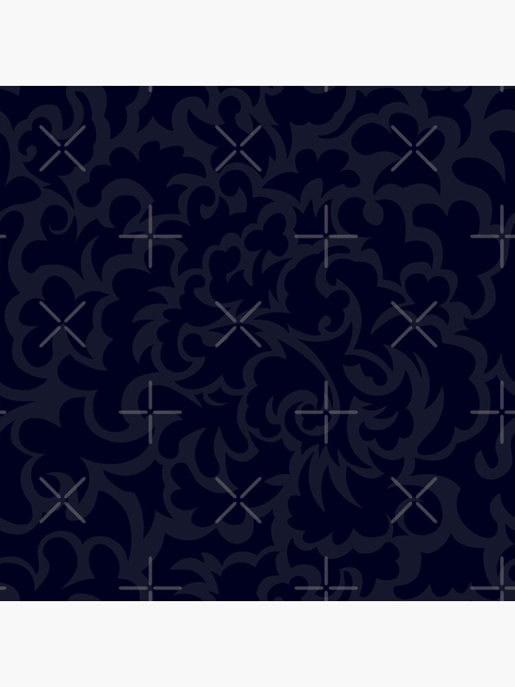 "Indigo Gothic Dark Floral Pattern #1" Poster for Sale by tessellnator ...