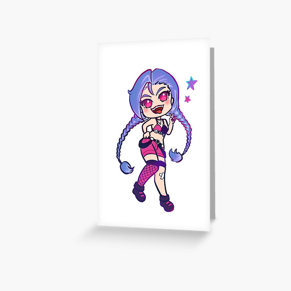"Jinx Arcane chibi" Greeting Card by Tokapon | Redbubble