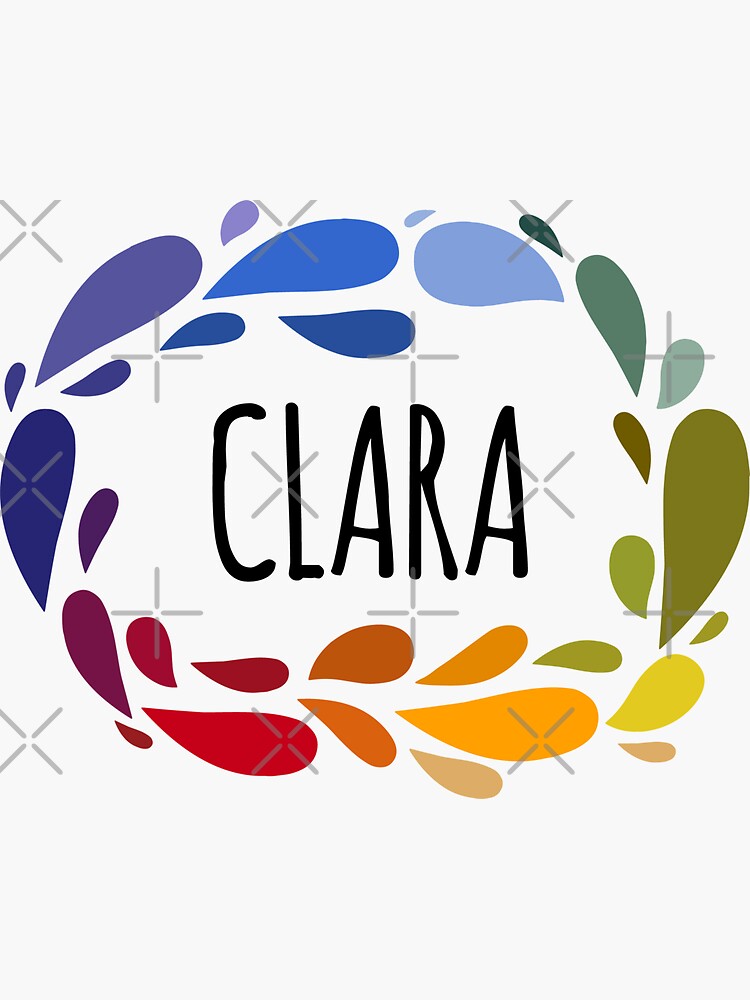 "Clara Name Cute Colorful Gift Named Clara" Sticker for Sale by ...