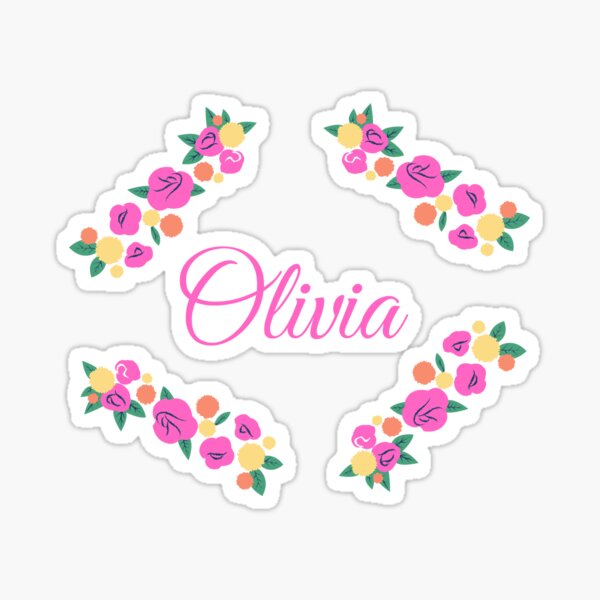 "OLIVIA name" Sticker by Ashsd | Redbubble