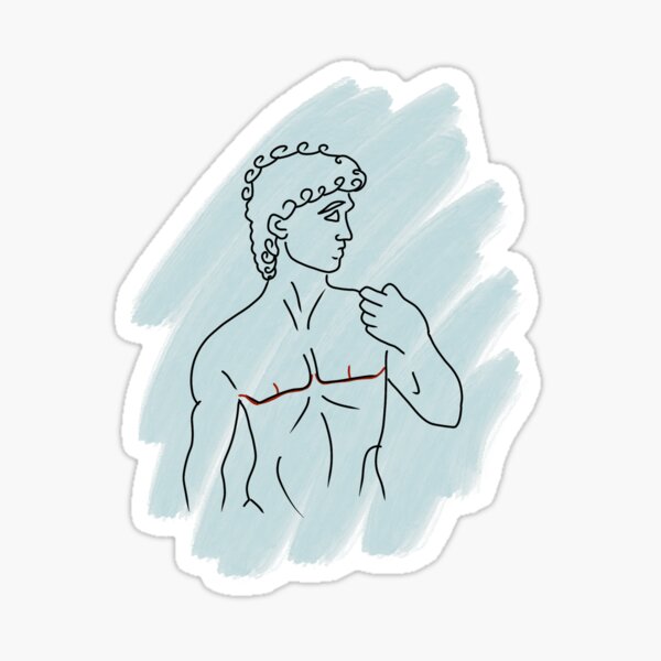 "Trans David statue" Sticker for Sale by Bumblepheebee | Redbubble