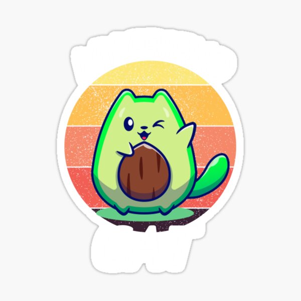 "smiling friends cat Cute avocado cat " Sticker by AidenAvery | Redbubble