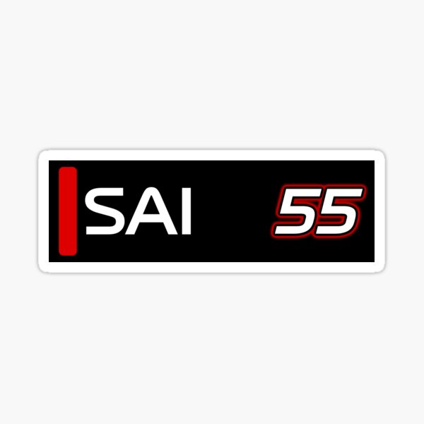 "Formula 1 2023 Carlos Sainz Number 55 TV Graphic" Sticker for Sale by ...