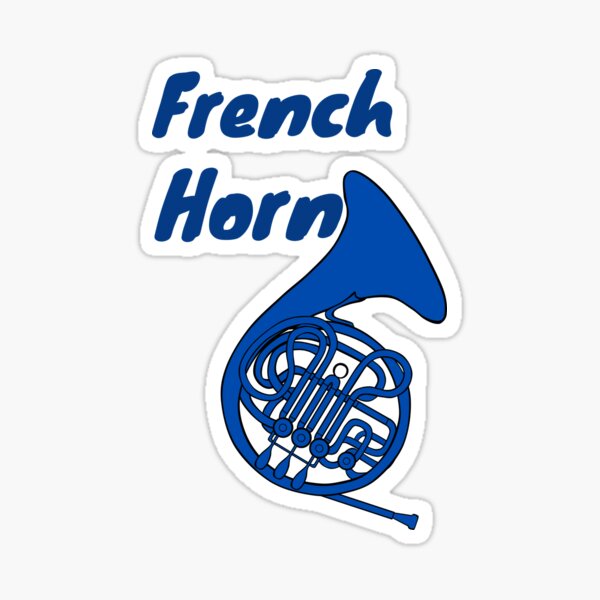 "Blue French Horn " Sticker for Sale by MDARTSY | Redbubble