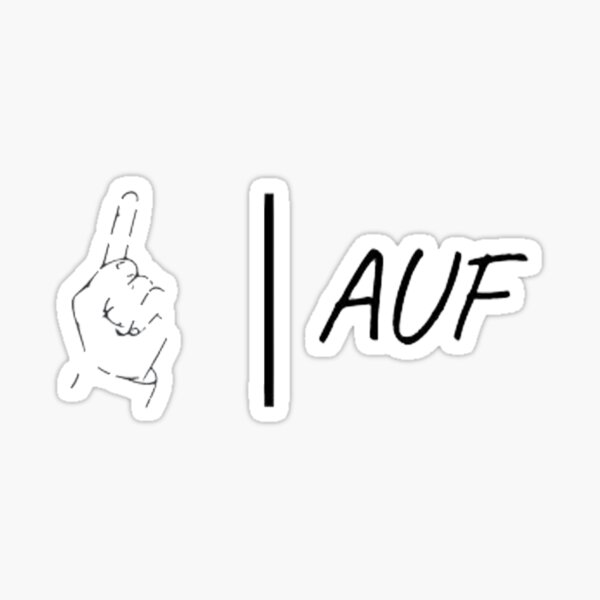 "AUF" Sticker for Sale by natalo4ka | Redbubble
