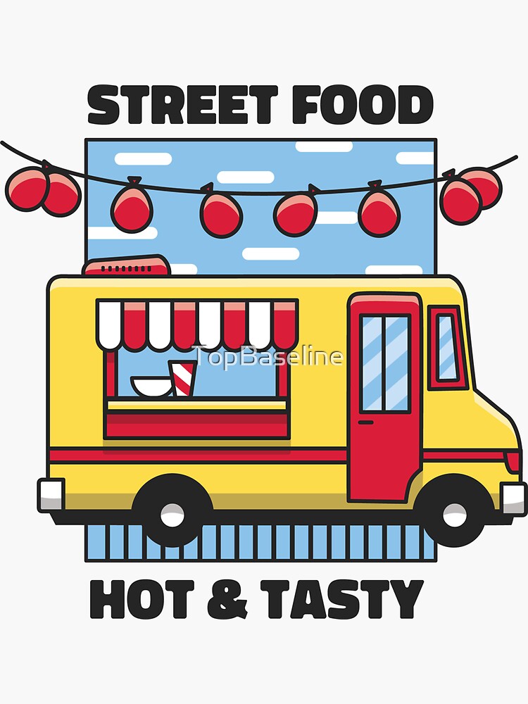"Street Food" Sticker by TopBaseline | Redbubble