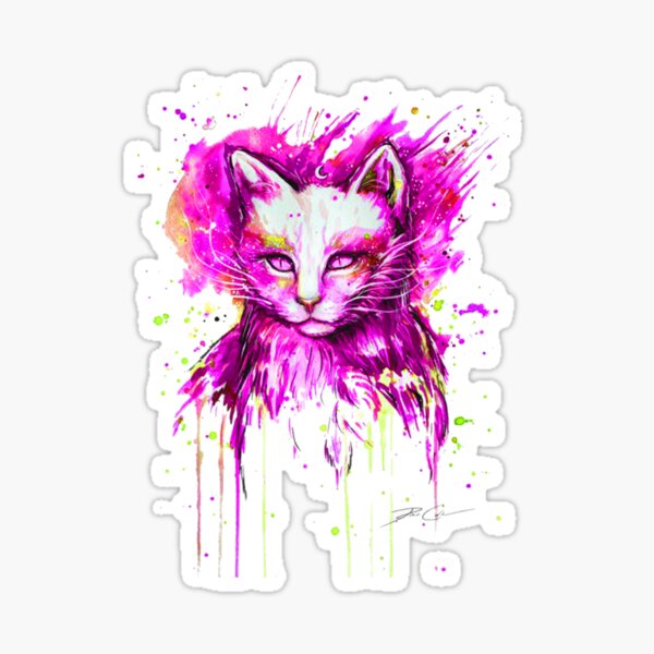 "cat " Sticker by JAndriea | Redbubble