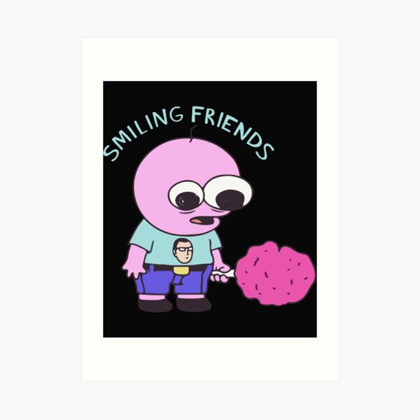 "Smiling Friends - smiling friends cat - smiling friends gleb " Art ...