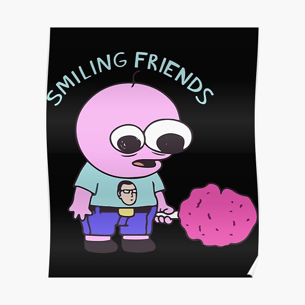 "Smiling Friends - smiling friends cat - smiling friends gleb " Poster ...