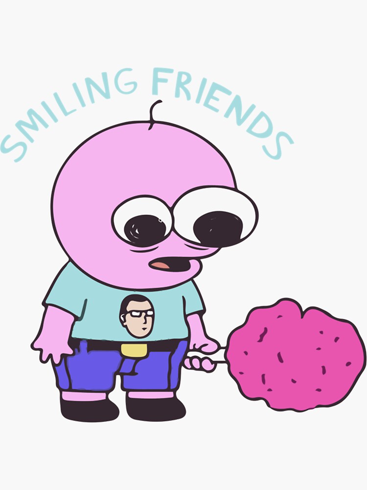"Smiling Friends - smiling friends cat - smiling friends gleb " Sticker ...