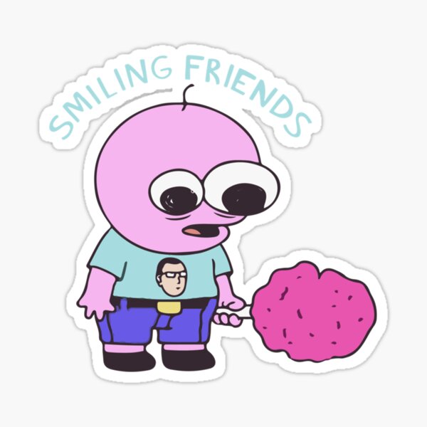 "Smiling Friends - smiling friends cat - smiling friends gleb " Sticker ...