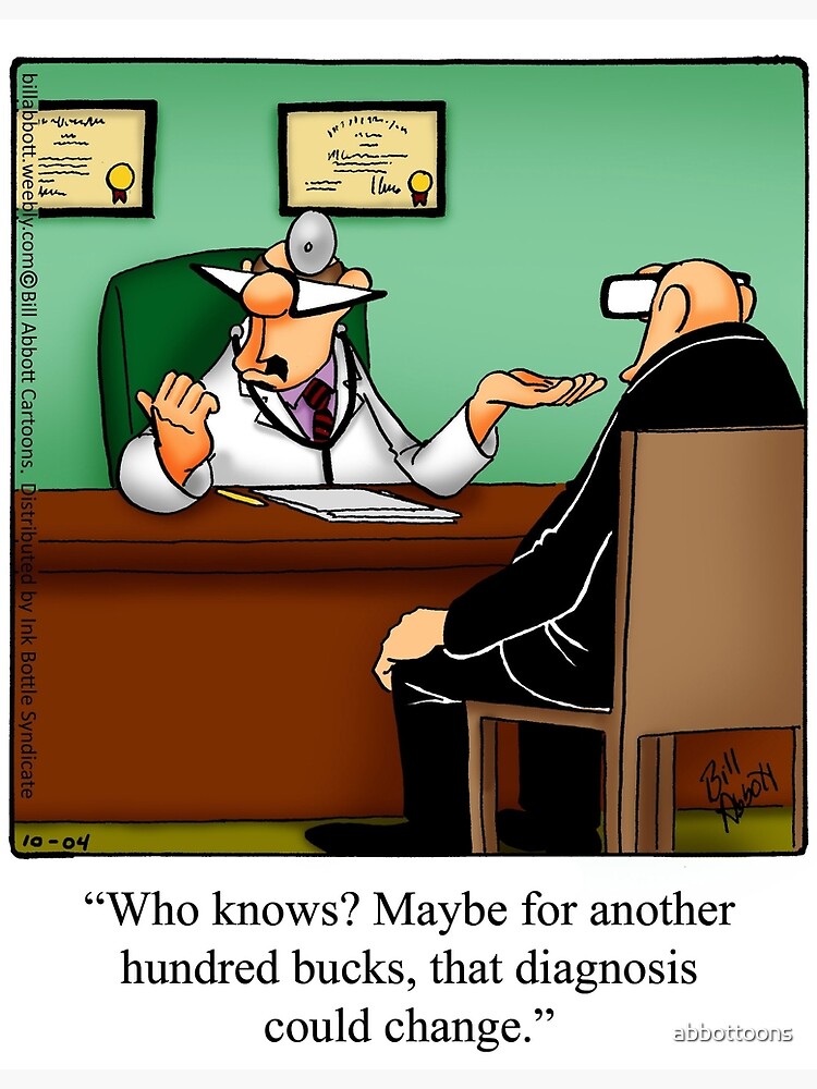 "Funny "Spectickles" Healthcare Cartoon" Art Print for Sale by ...