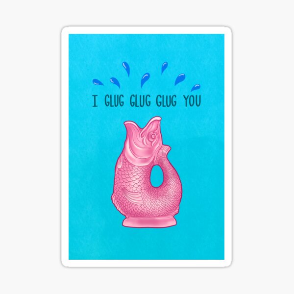 "Glug love" Sticker by IntraSomnium | Redbubble